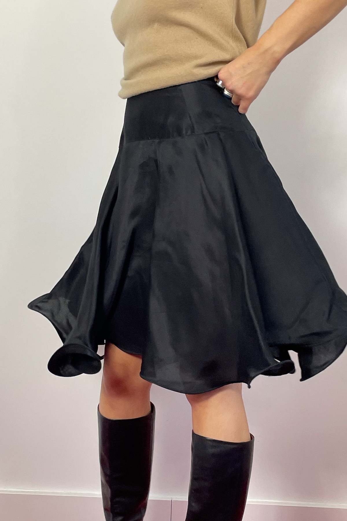 Pancaldi & B Silk Skater skirt | Garmentory