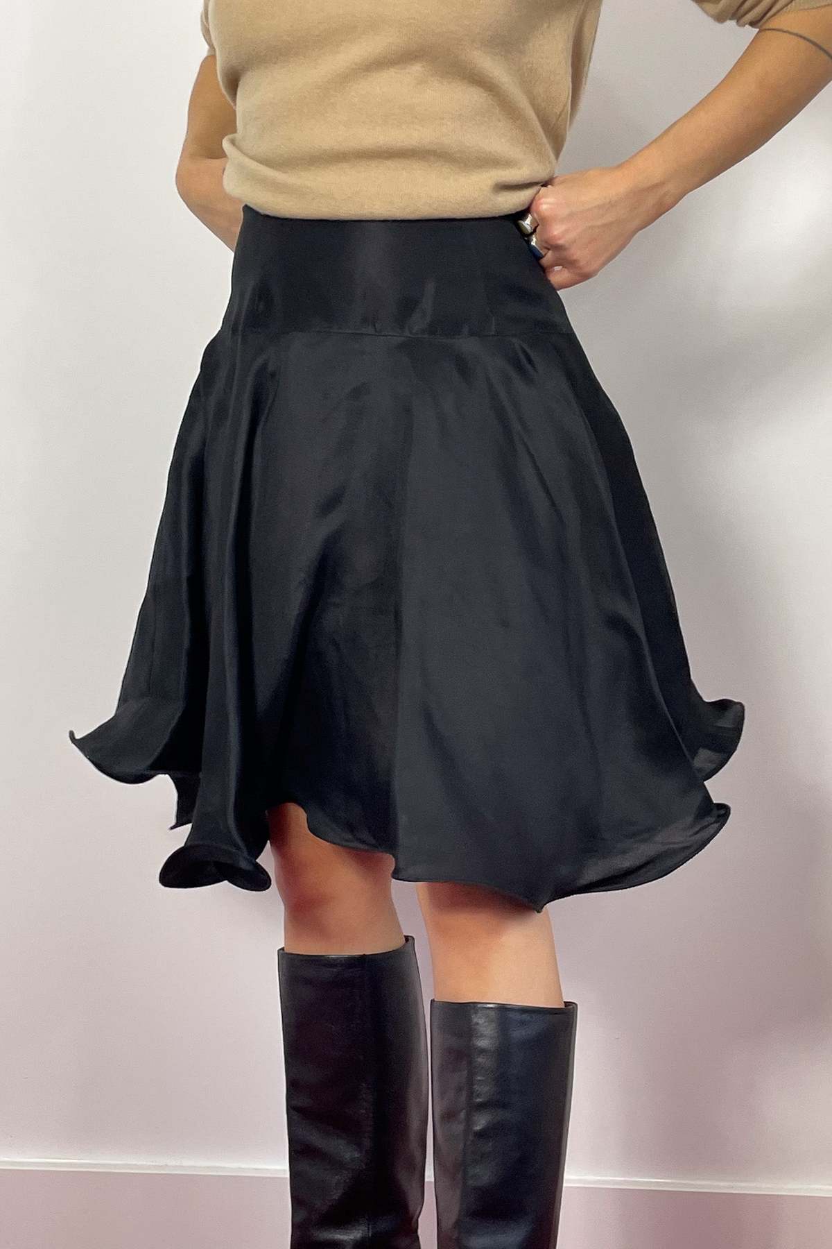 Pancaldi & B Silk Skater skirt | Garmentory