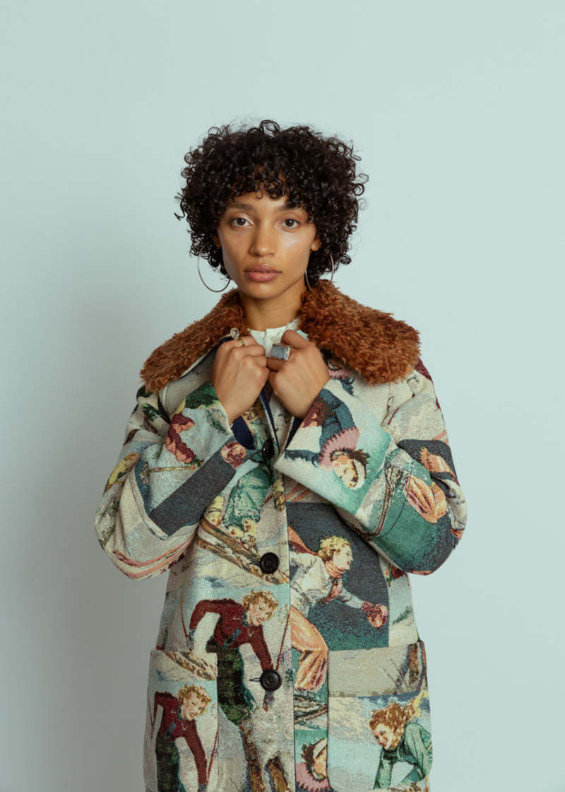 Odeeh Alpine Postcards Coat - Print | Garmentory