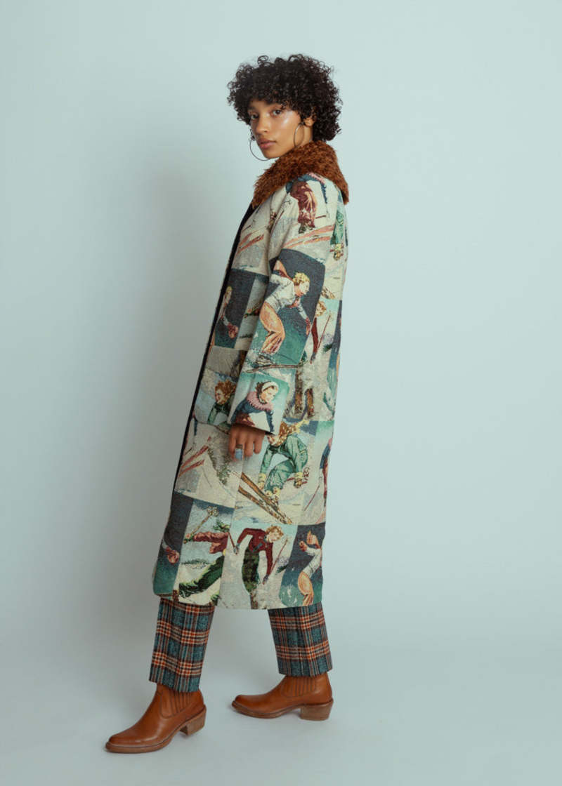 Odeeh Alpine Postcards Coat - Print | Garmentory