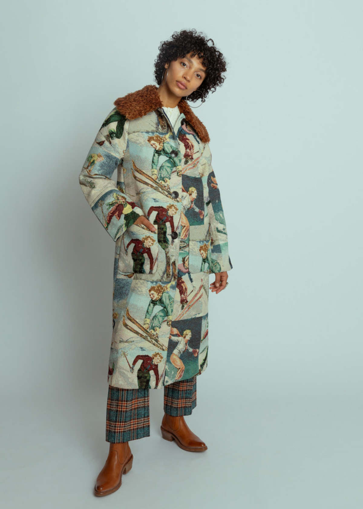 Odeeh Alpine Postcards Coat - Print | Garmentory