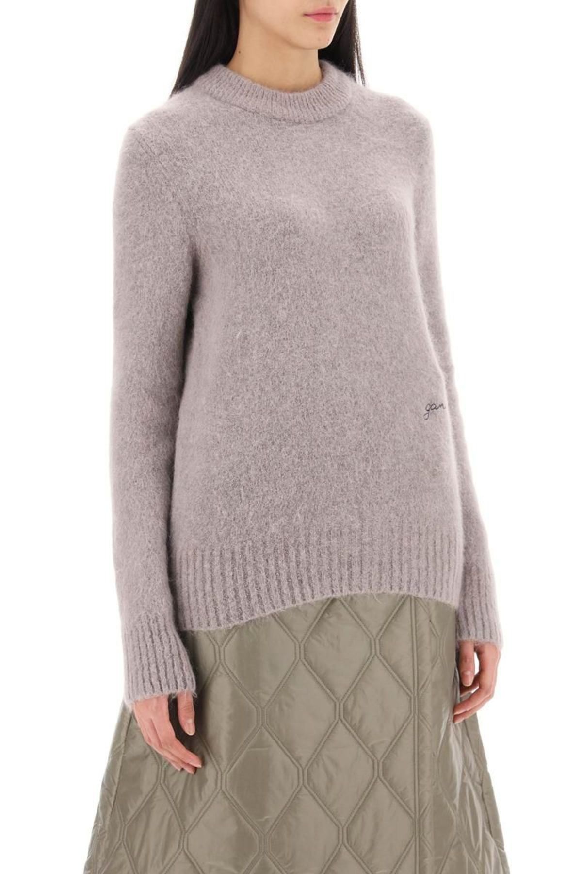 Ganni brushed alpaca and wool sweater | Garmentory