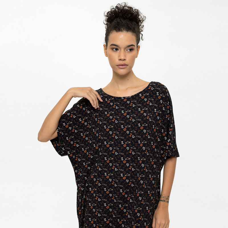 Anou Anou Relaxed Dress - Zodiac Signs Pattern | Garmentory