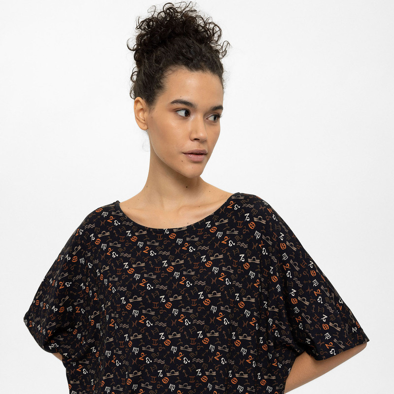 Anou Anou Relaxed Dress - Zodiac Signs Pattern | Garmentory