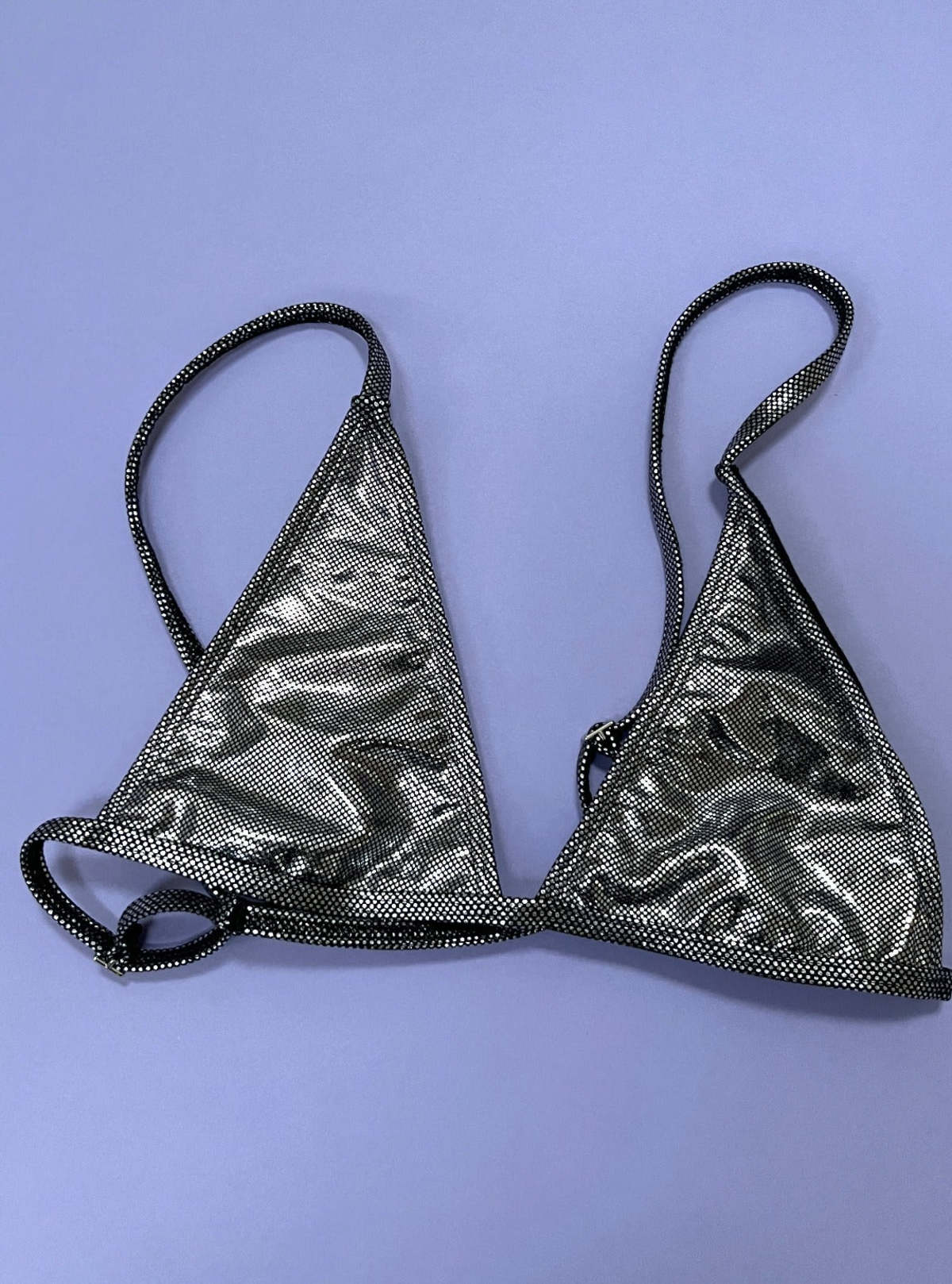 Minimale Animale Mirage Triangle Bikini Top - Silver Chrome | Garmentory