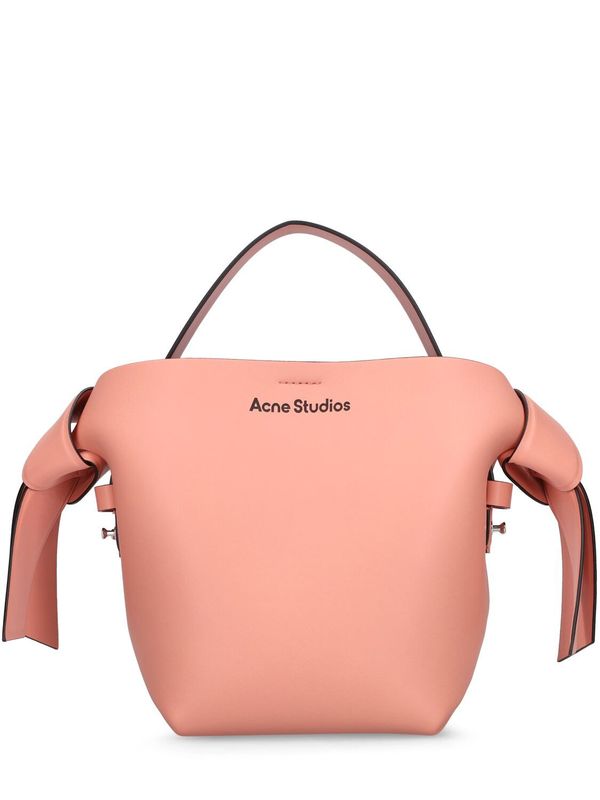 Acne Studios Mini Musubi Leather Top Handle Bag - Salmon Pink | Garmentory