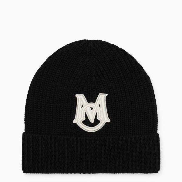 Moncler hat with patch - Black | Garmentory