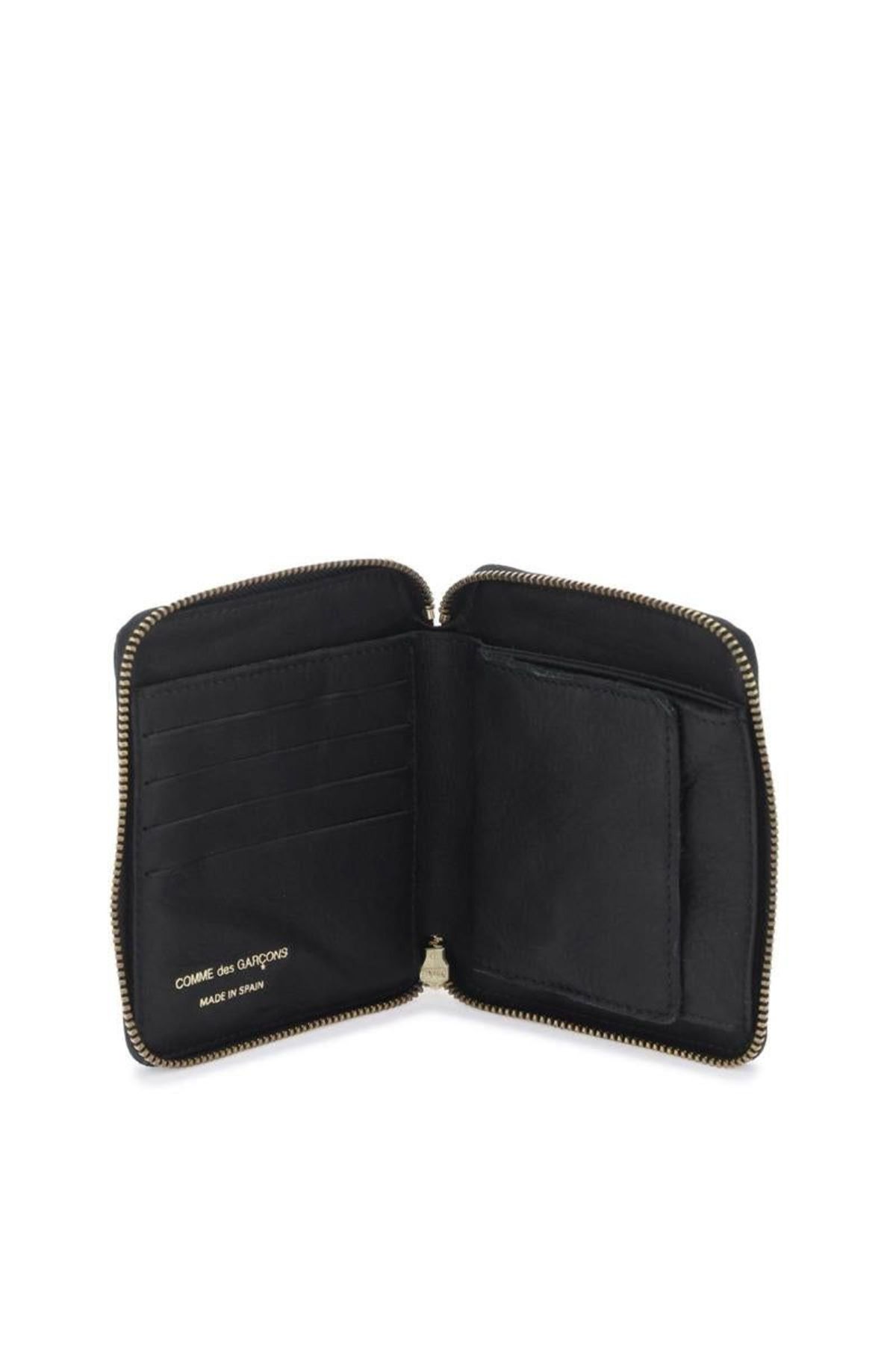 Comme des Garçons wallet washed leather zip-around wallet - Black ...