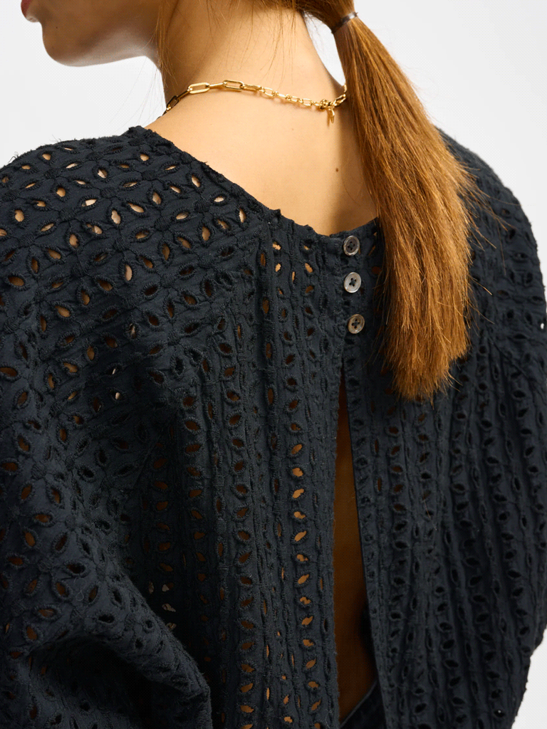 Bellerose Divine Broderie Top - Black | Garmentory