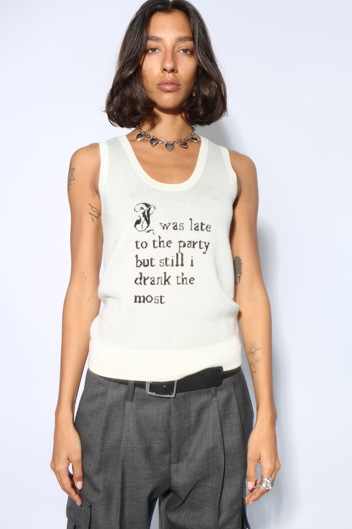 Alix Higgins Merino Wool Poetry Tank Top | Garmentory