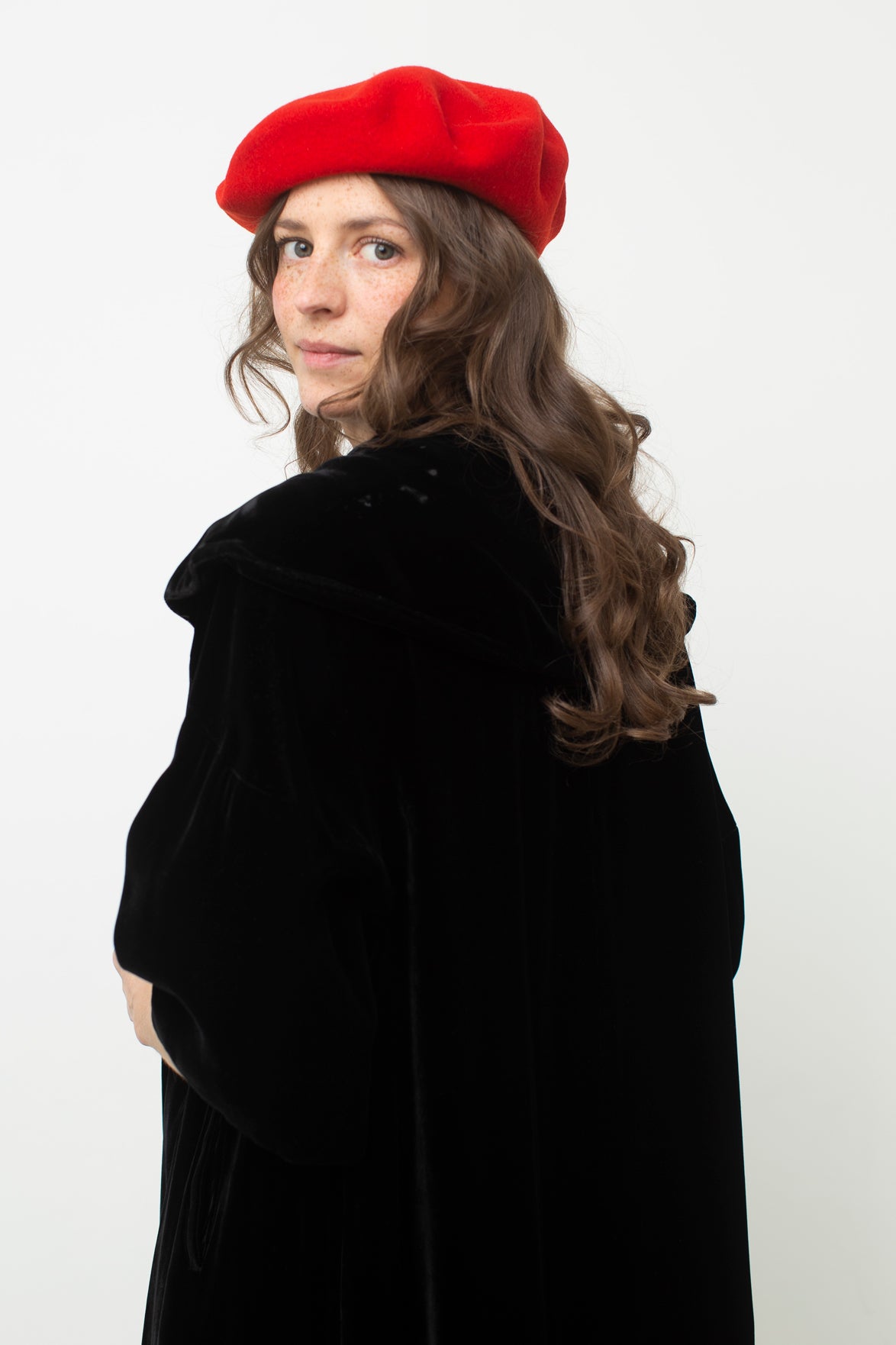 Vintage 1940s Velvet Overcoat - Black | Garmentory