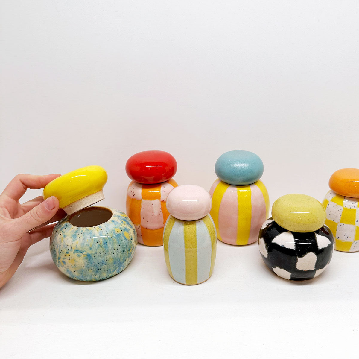 Claudia Frolova Studio Patterned Ceramic Jar | Garmentory