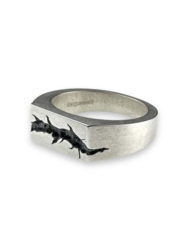 SERGE DENIMES QUAKE RING - Silver | Garmentory