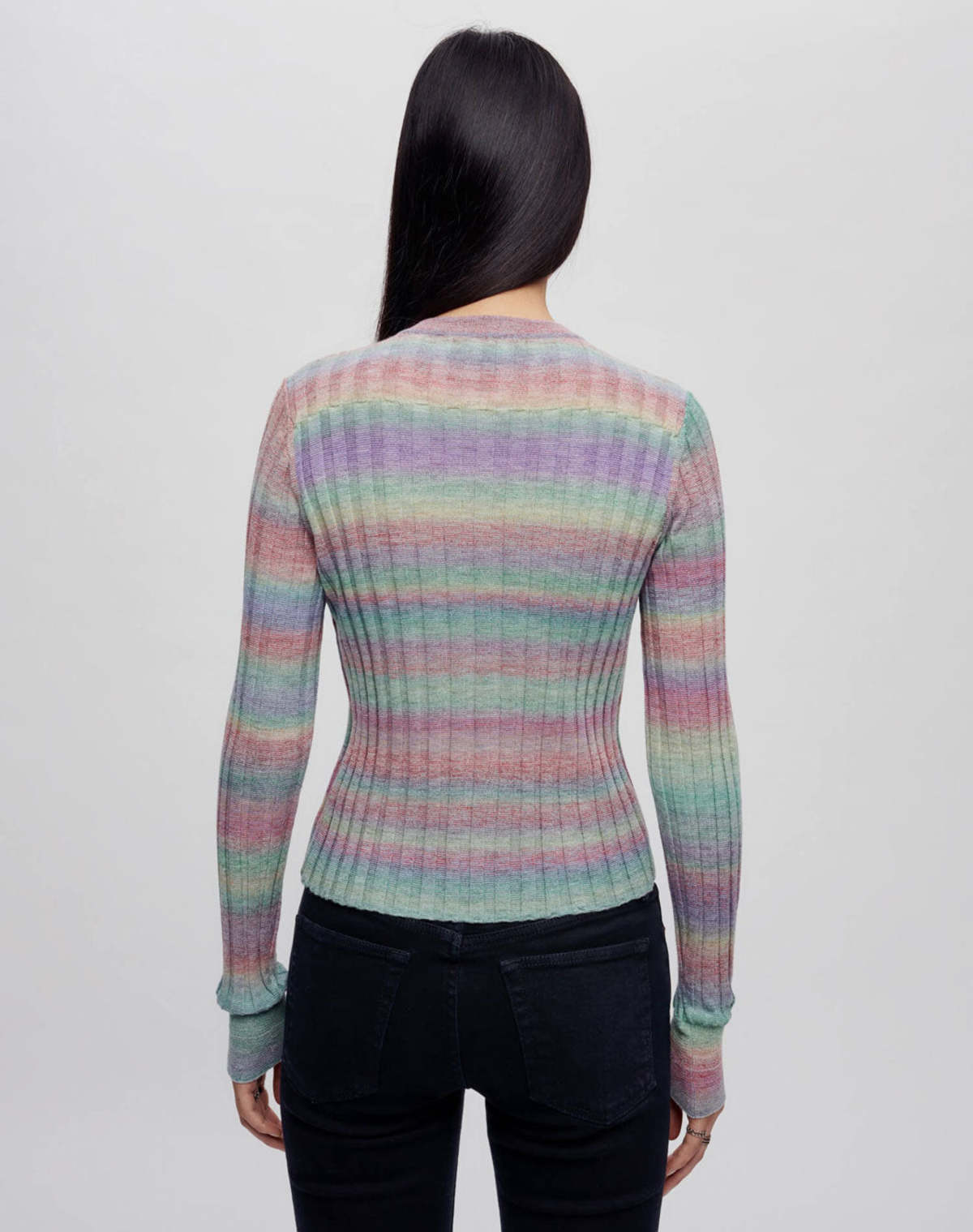 RE/DONE Poor Boy Rib Slim Cardigan - Spirulina Combo | Garmentory