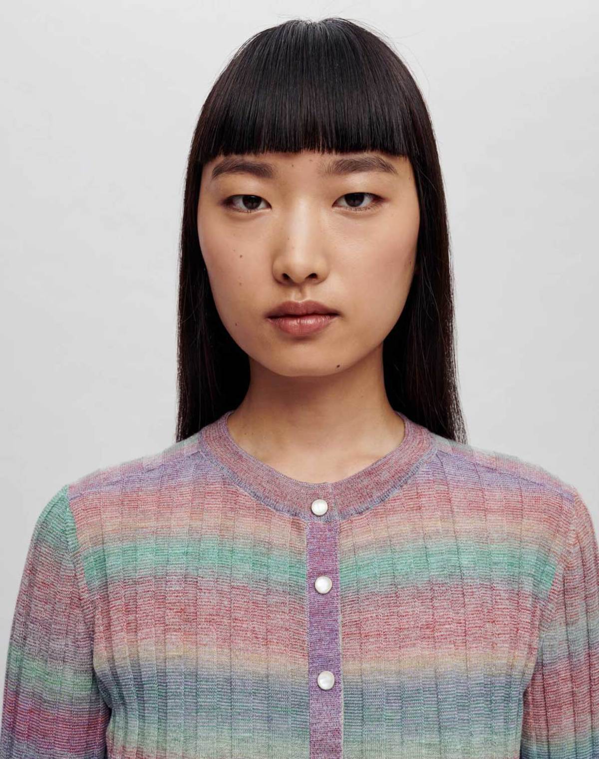 RE/DONE Poor Boy Rib Slim Cardigan - Spirulina Combo | Garmentory