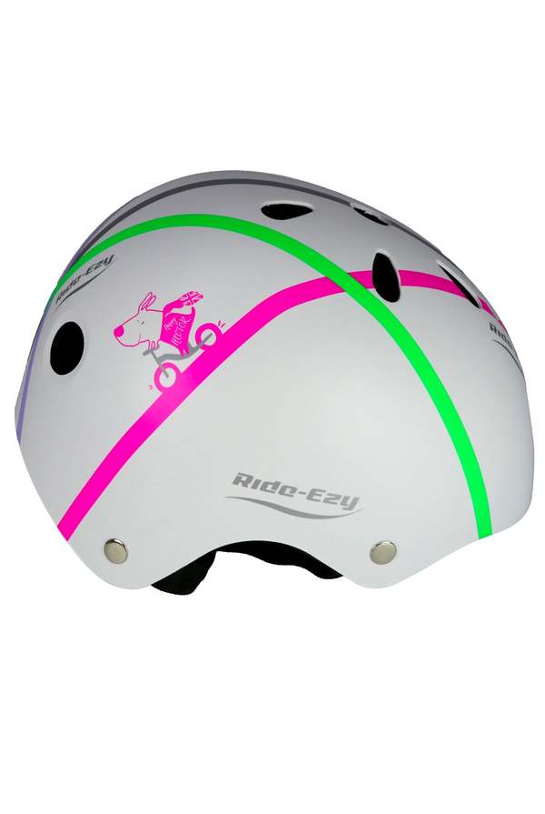 Kids RIDE-EZY 48 53cms Hector Helmet - White | Garmentory