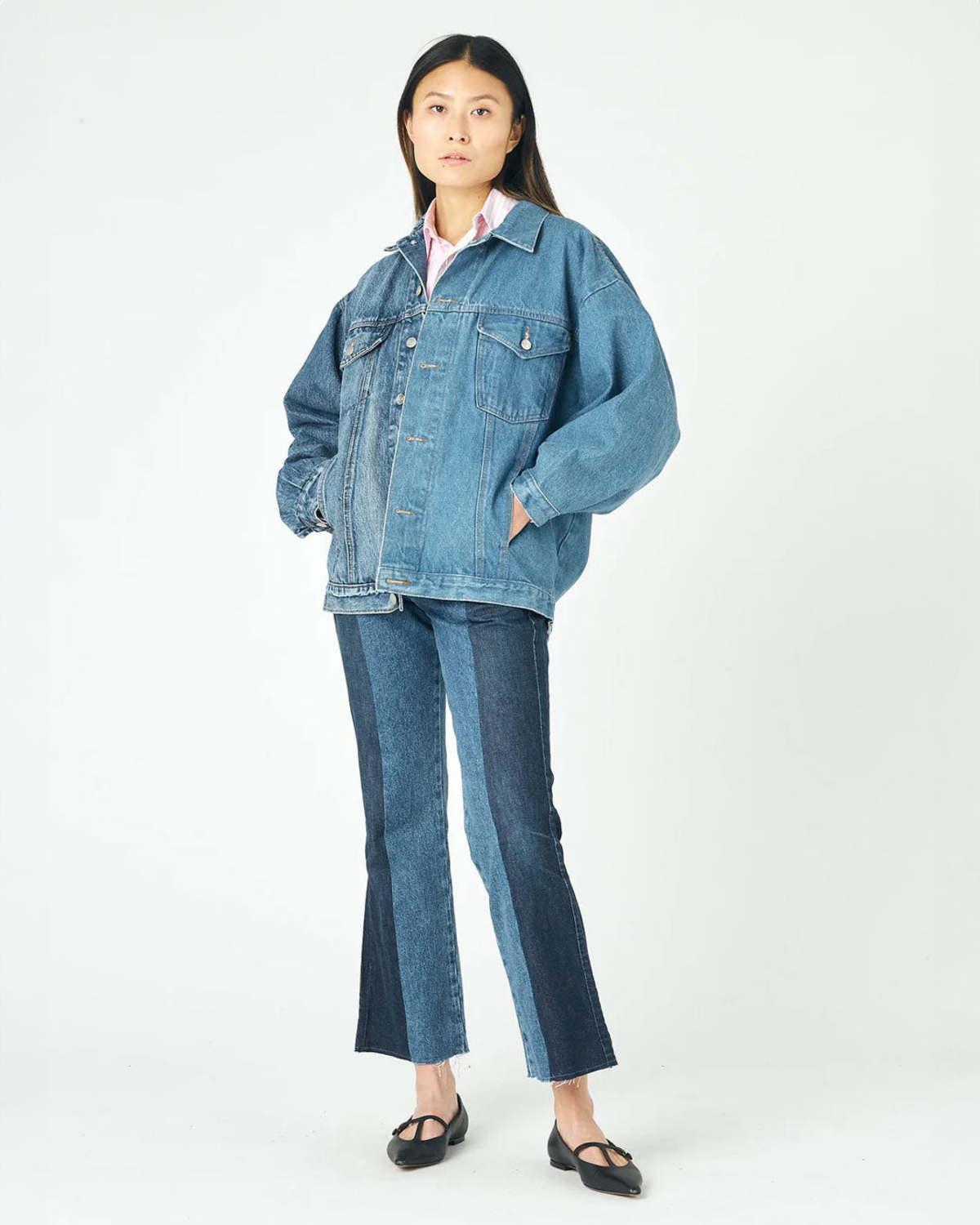 E.L.V. Denim Classic Denim Jacket - Mid/Light Blue | Garmentory