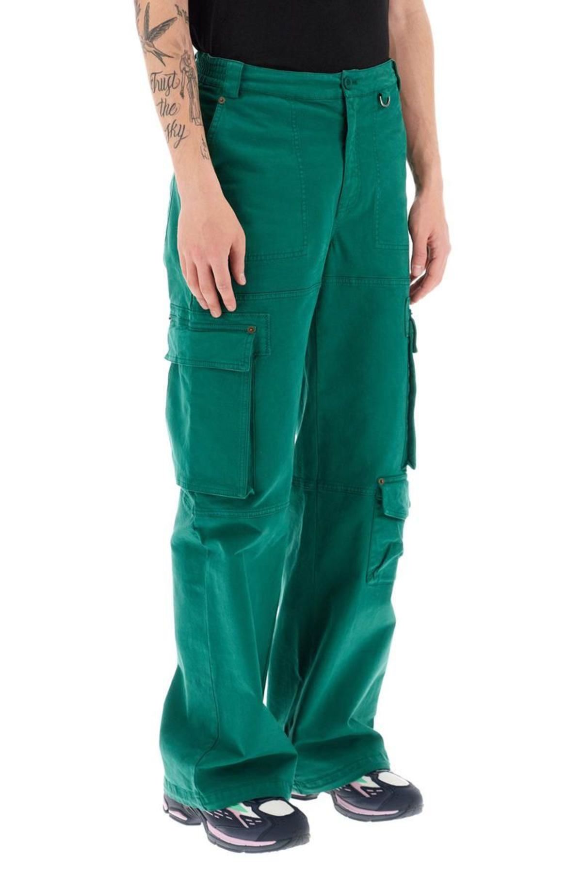 Marine serre cargo pants with wide leg | Garmentory