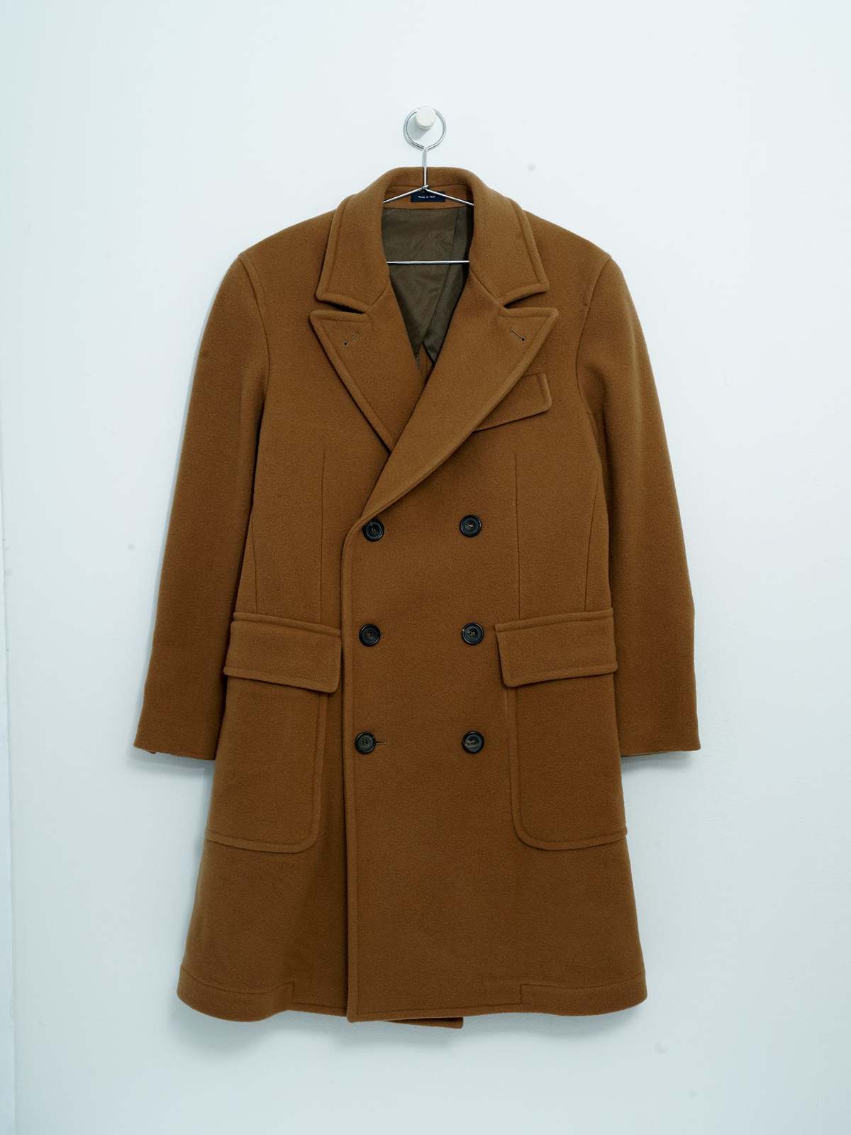 Drake's Polo Coat - Camel | Garmentory