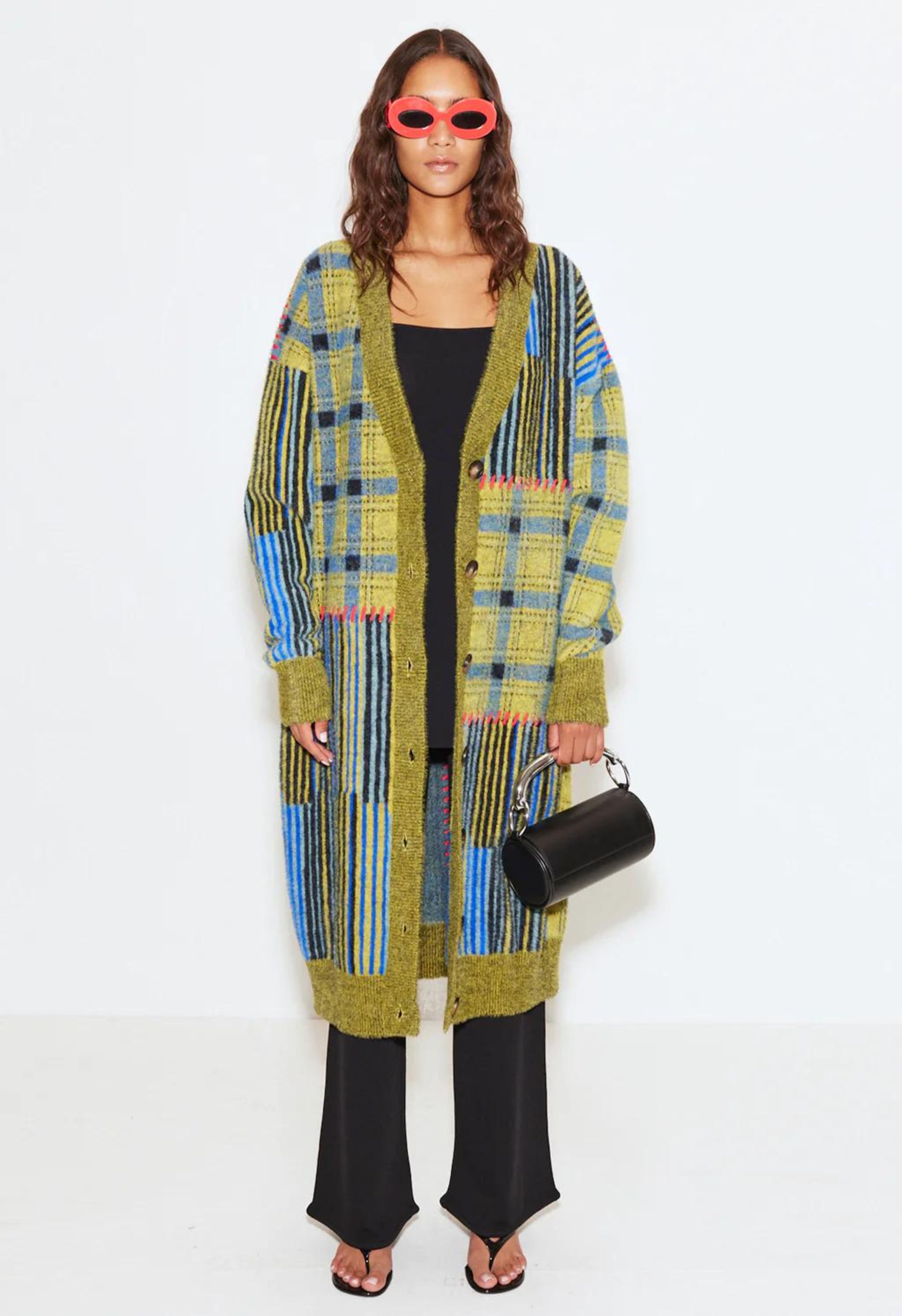 Simon Miller Castle Cardigan - Yellow Plaid | Garmentory