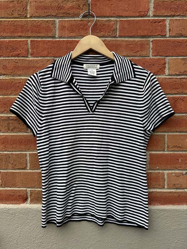 Azalea Vintage Vintage Collared Top - Stripe | Garmentory