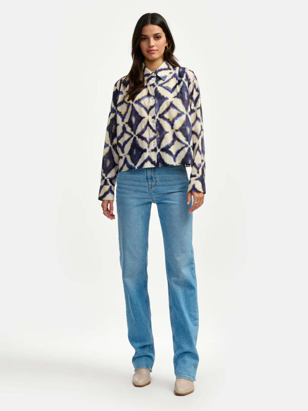 Bellerose Please Shirt - Combo A Blue White Lime | Garmentory