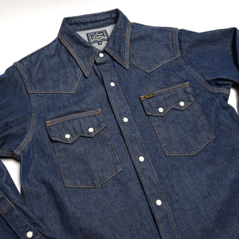 Studio D'Artisan D5701 OW Natural Indigo Denim Western Shirt - Indigo ...