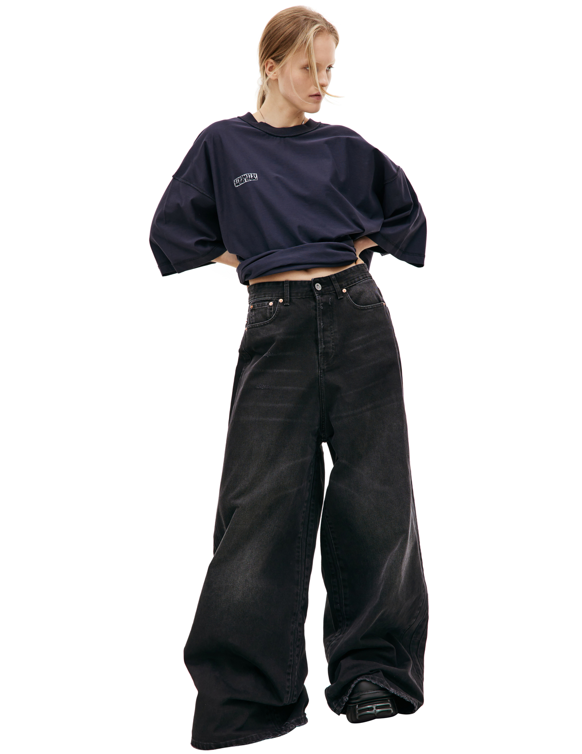 Vetements wide legs jeans - Black | Garmentory