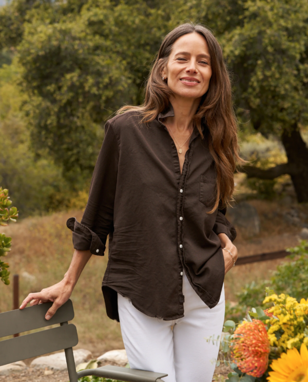 Frank & Eileen Button Up Shirt - Chocolate Brown | Garmentory