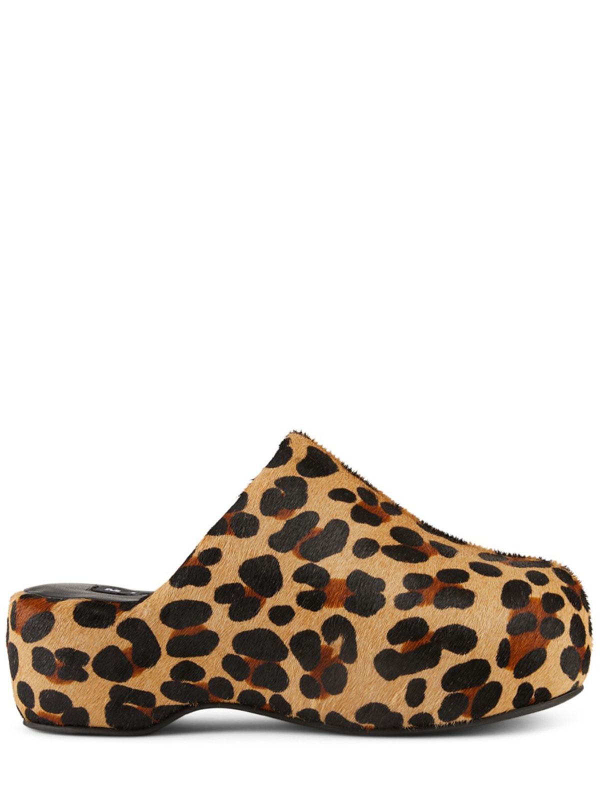 Simon Miller 55mm Bubble Leather Clogs - Leaopard | Garmentory