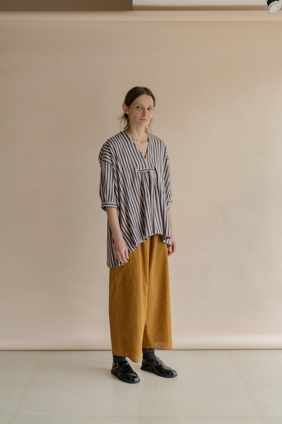 Runaway Bicycle JAMIE Pant - MUSTARD STRIPE | Garmentory
