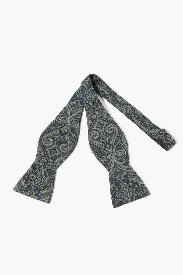 Engineered Garments Cotton Butterfly Bow Tie - Navy Paisley Print ...