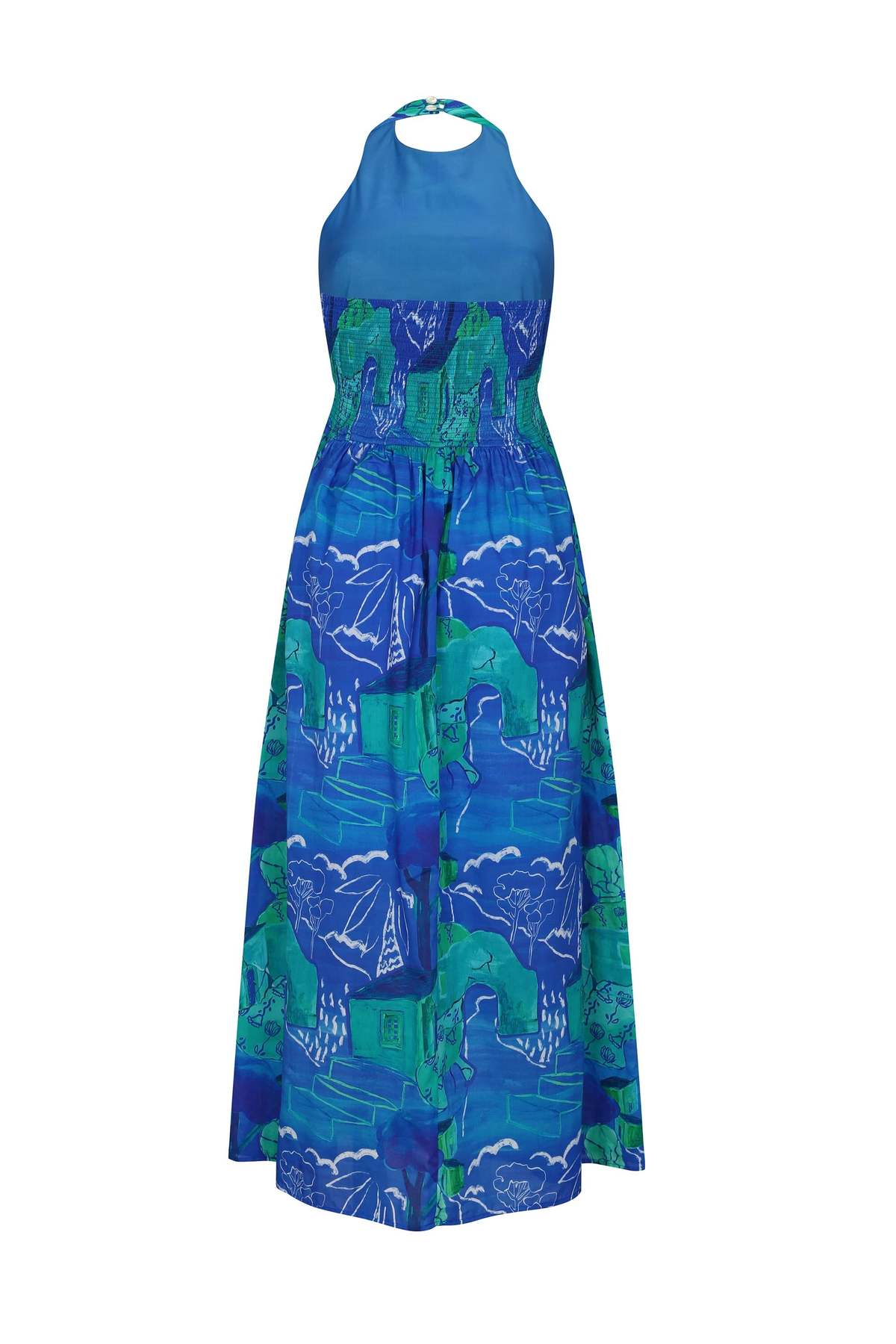 De Loreta Nuevo Chicha Dress - Siembra Azul Print | Garmentory