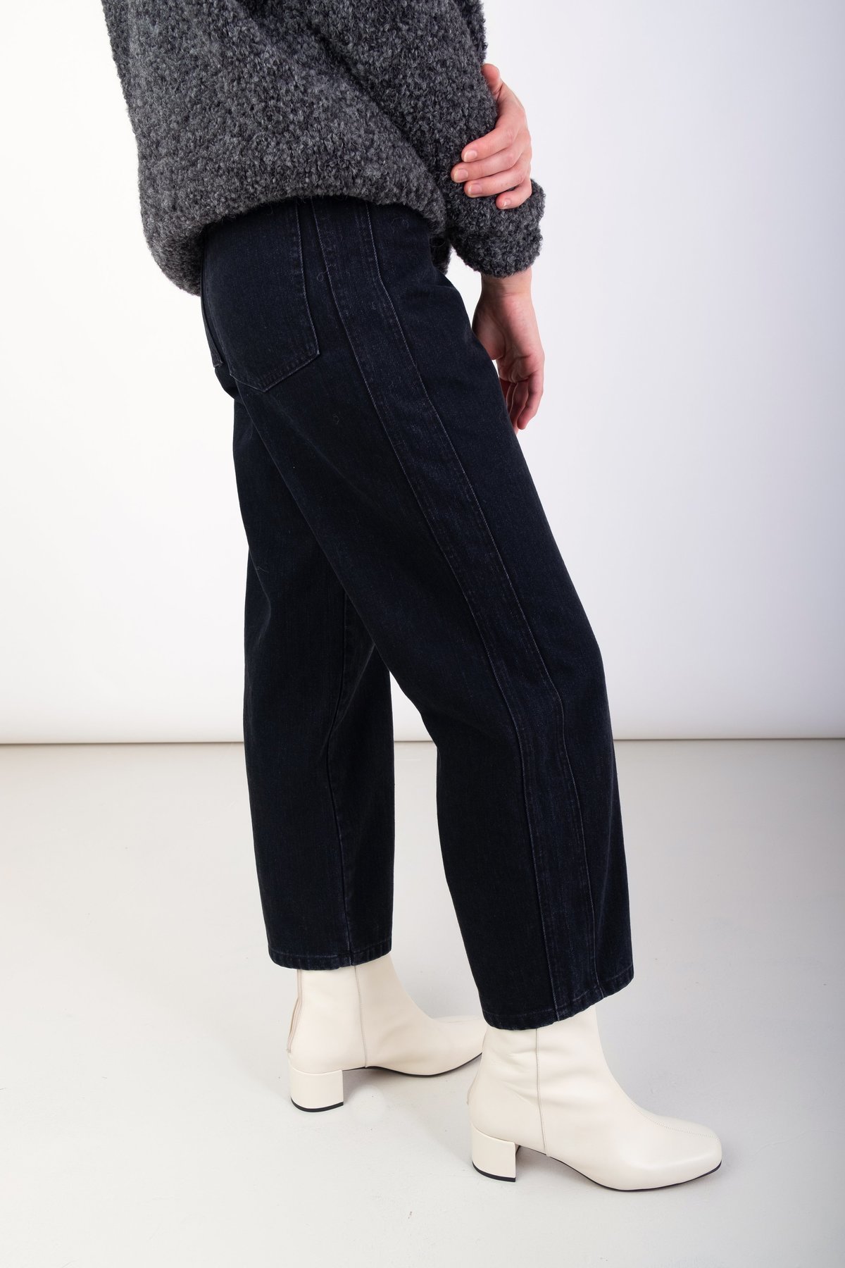 Micaela Greg Panel Jean - Faded Black | Garmentory