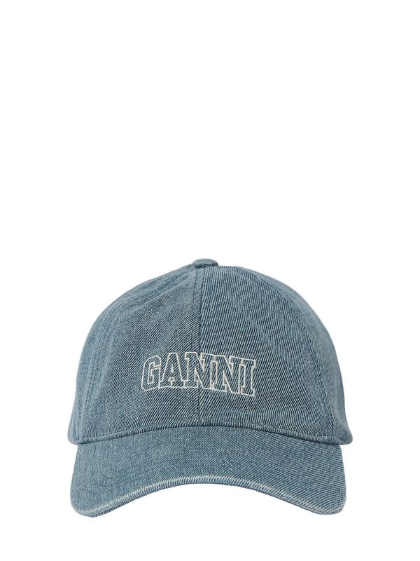 Ganni Denim Baseball Cap - Blue | Garmentory