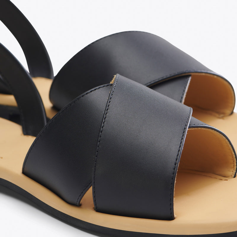 All-Day Cross Strap Sandal Black | Garmentory