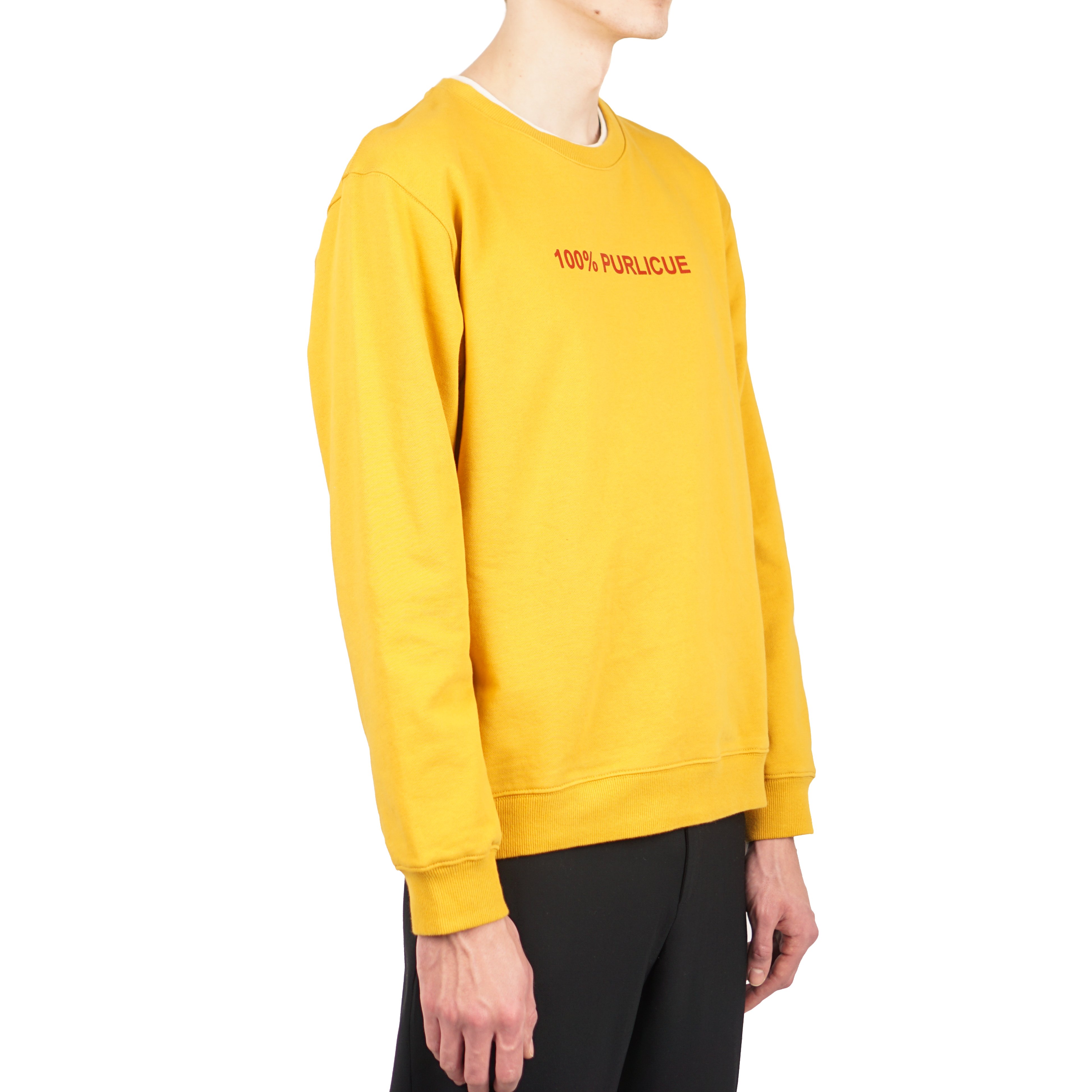 100% PURLICUE CREWNECK SWEATER - GOLD | Garmentory