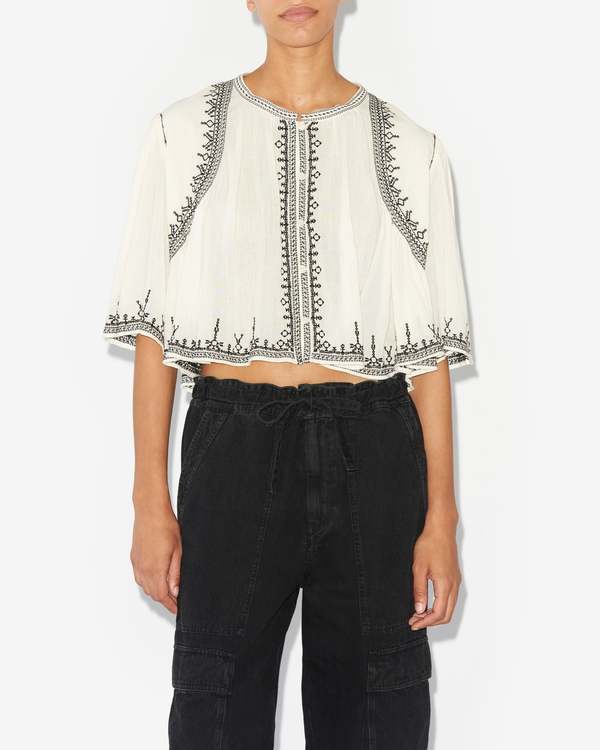 isabel marant etoile Perkins Top - Ecru | Garmentory