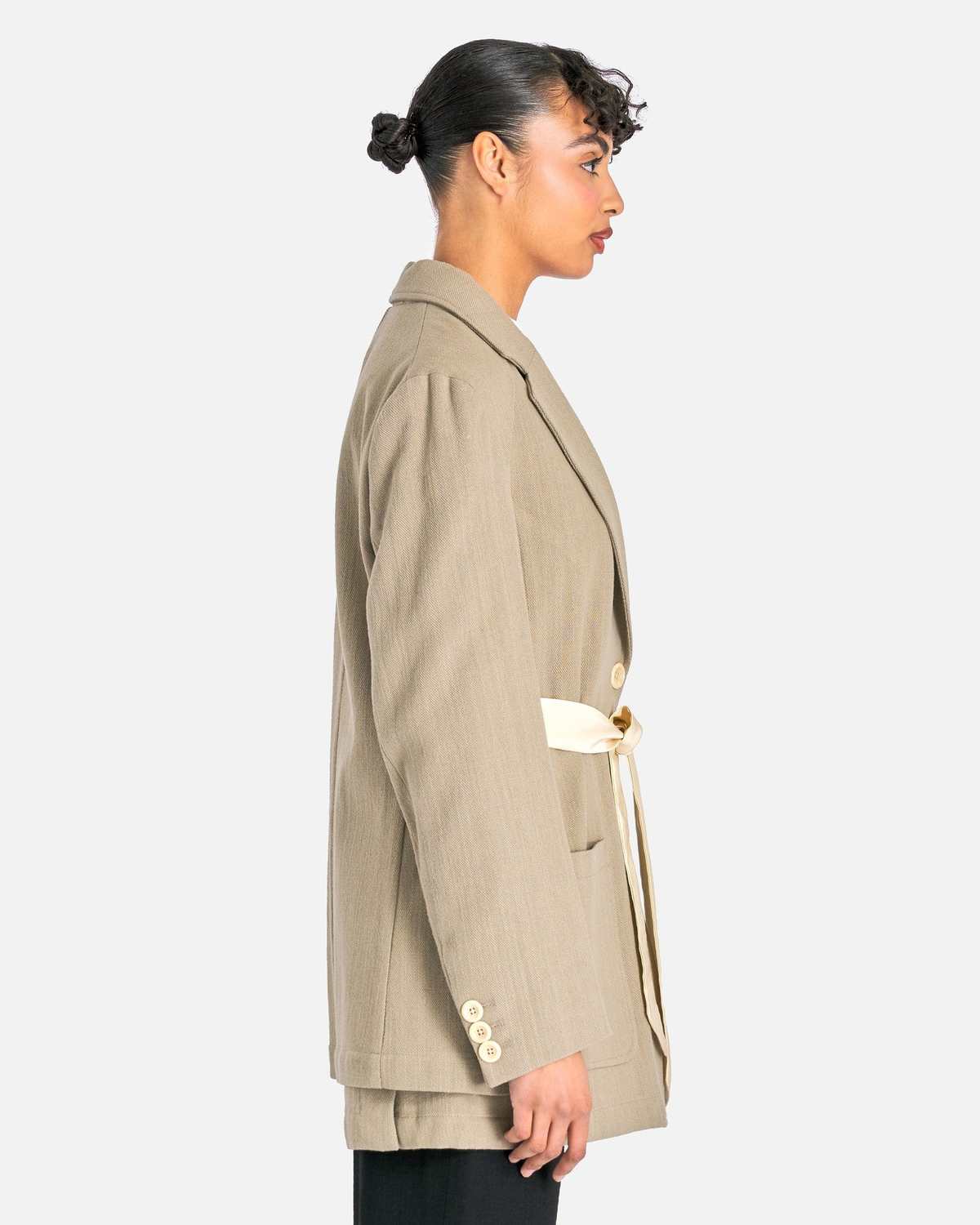 Our Legacy Deconstructed Square Blazer - Khaki | Garmentory