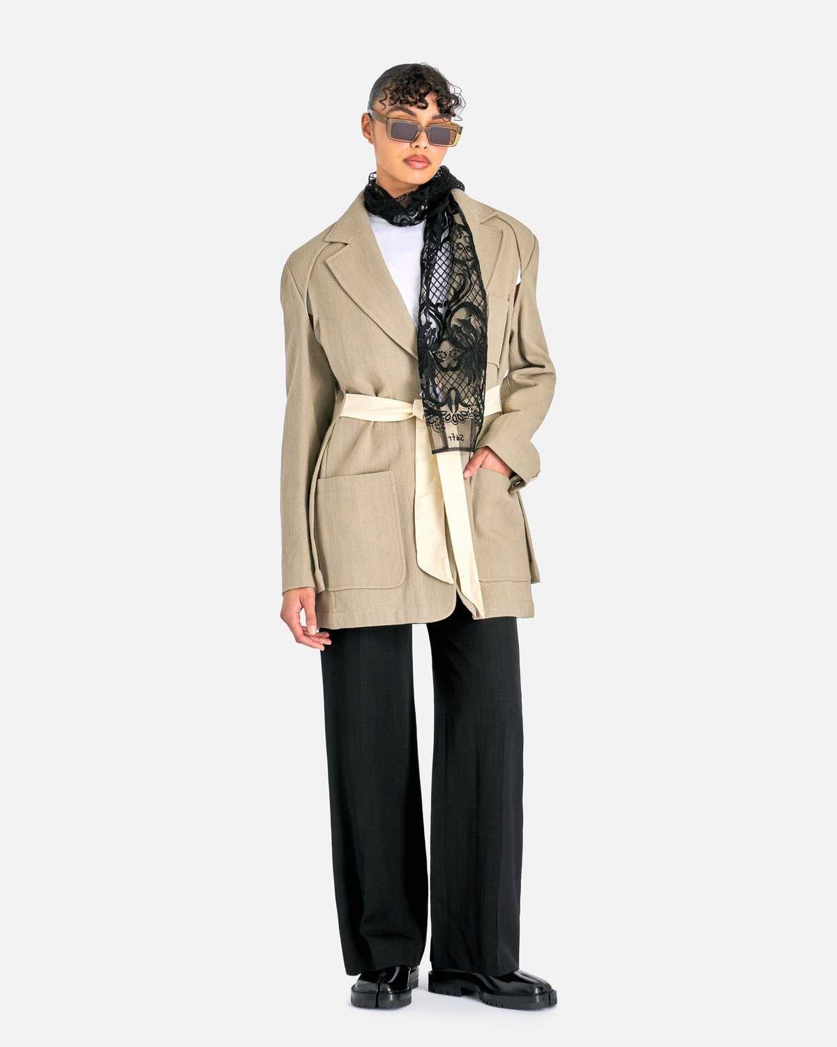 Our Legacy Deconstructed Square Blazer - Khaki | Garmentory