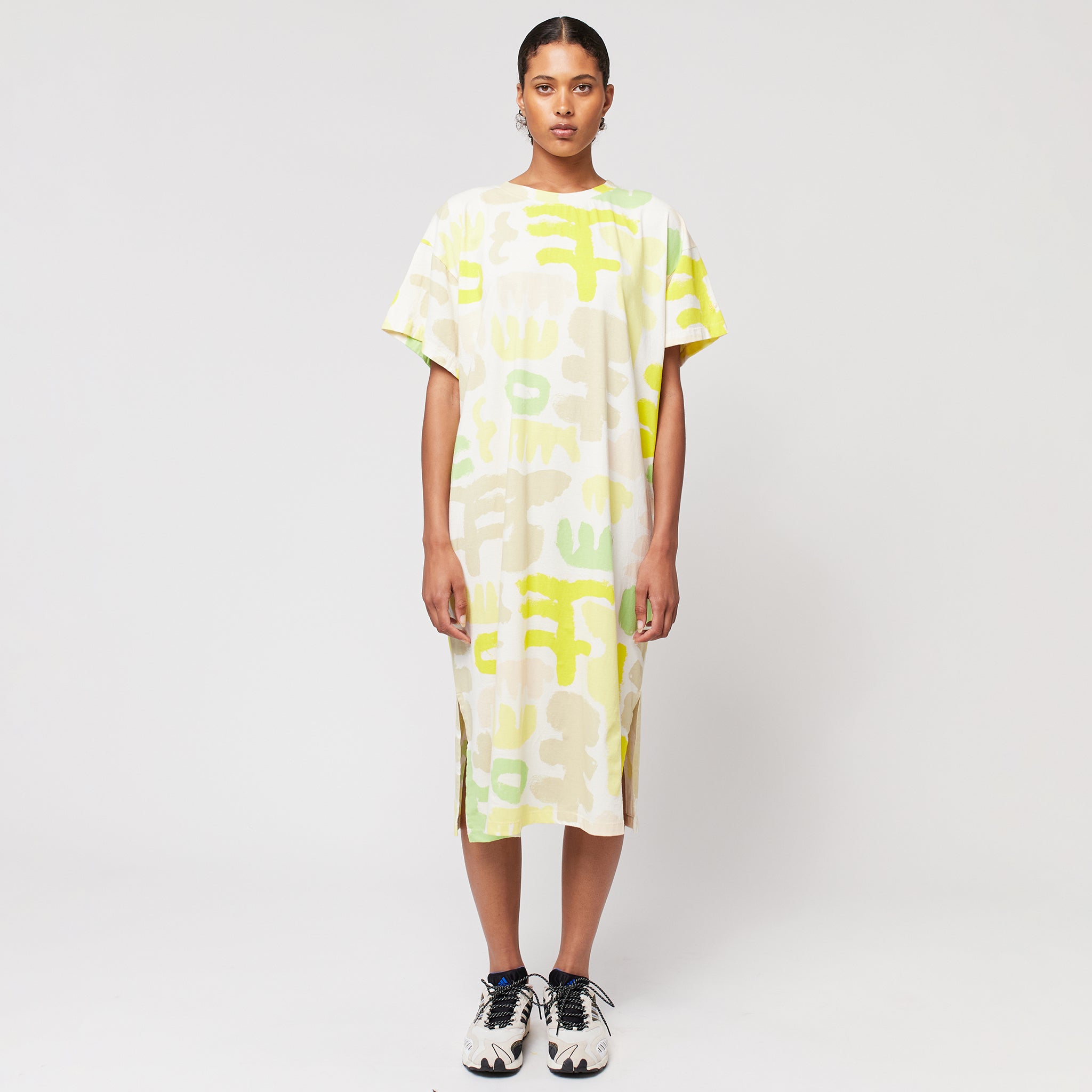 Bobo Choses Woman Long T shirt Dress - Multicolour Carnival Print ...