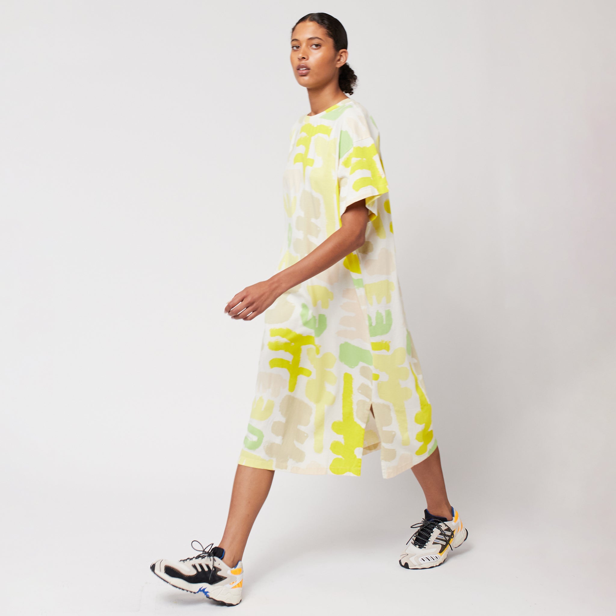 Bobo Choses Woman Long T shirt Dress - Multicolour Carnival Print ...