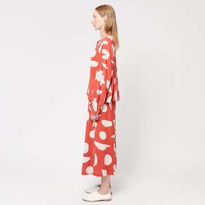 Bobo Choses Woman Summer Landscape All Over Pants - Burgundy Red ...