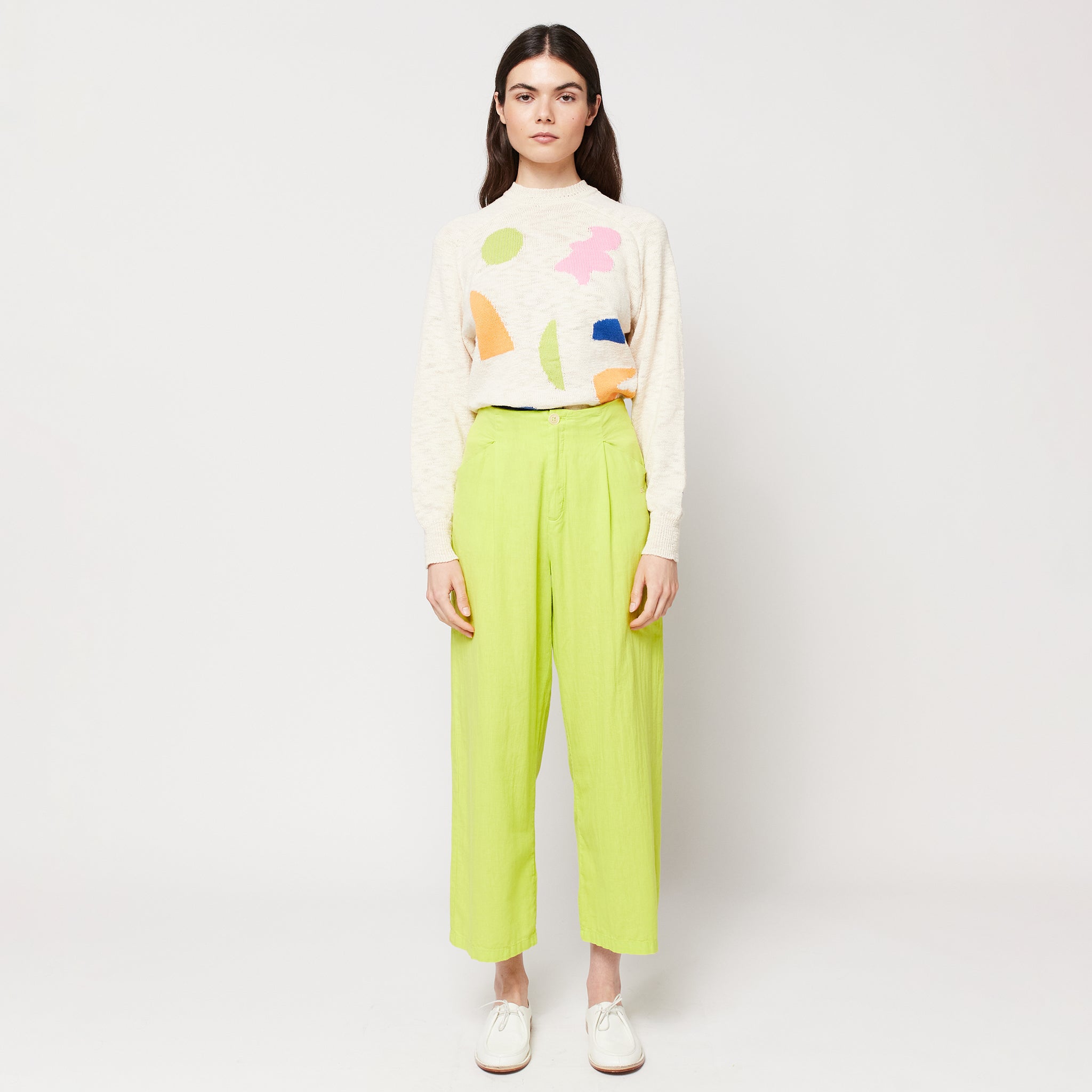 Bobo Choses Woman Summer Landscape Knit Sweater - Cream | Garmentory