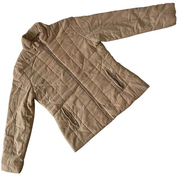 Insulated Quilted Jacket - Beige | Garmentory