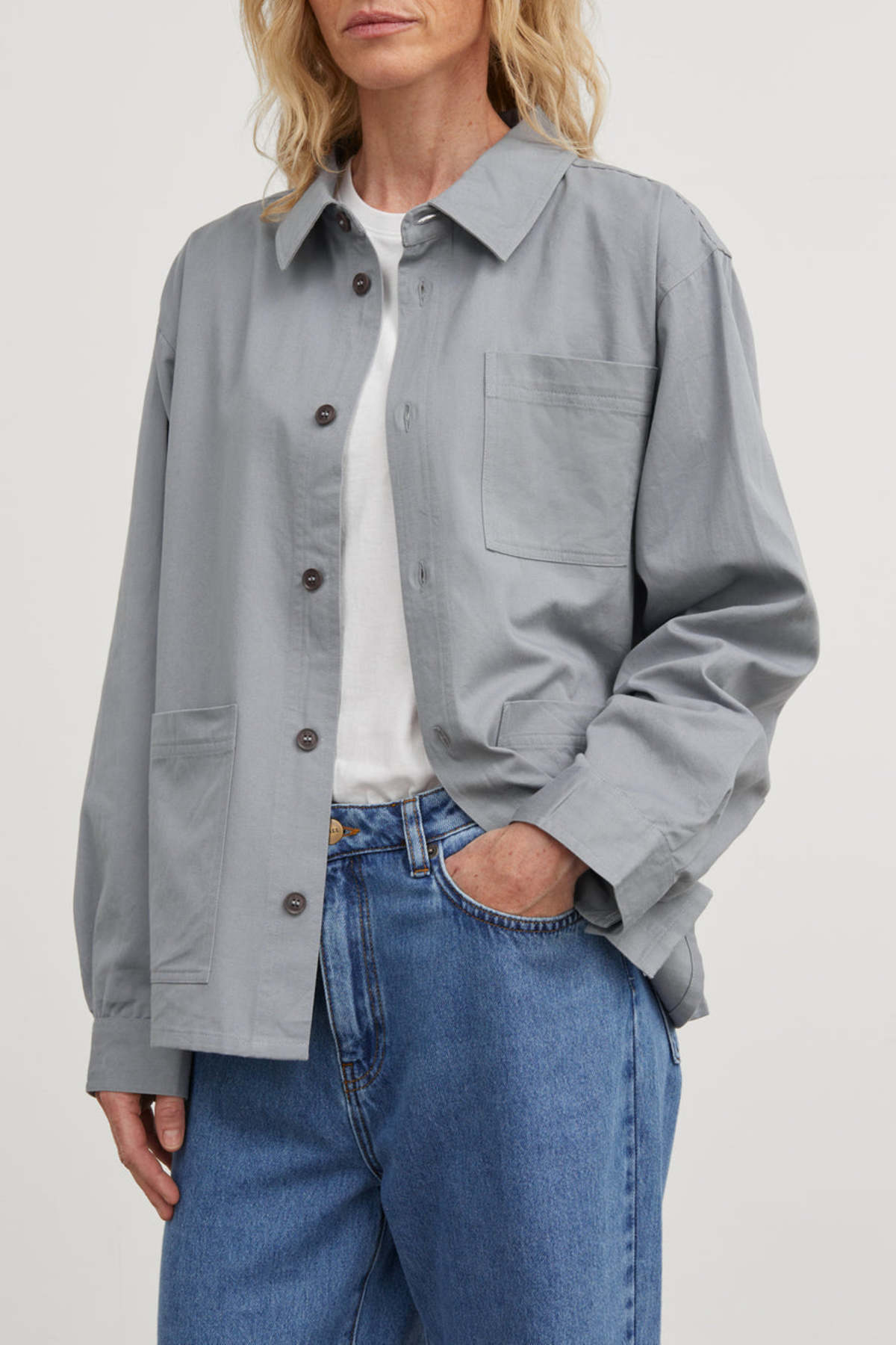skall studio O Keefe Shirt - Vintage Blue | Garmentory