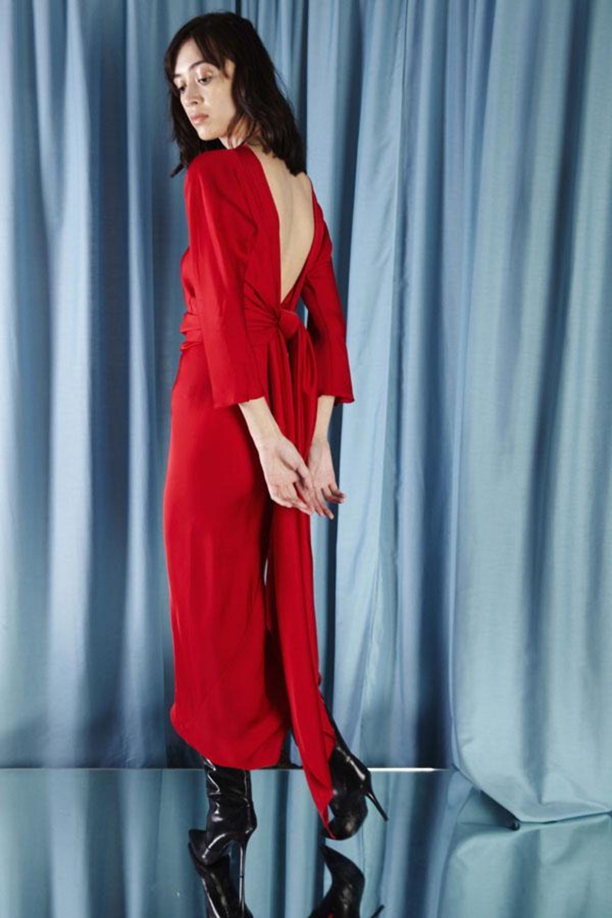 Miss Crabb Ballet Sash Top - Scarlet | Garmentory