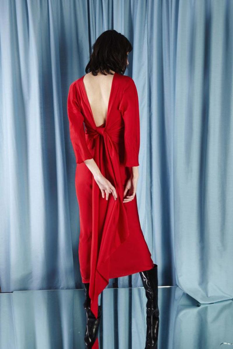 Miss Crabb Ballet Sash Top - Scarlet | Garmentory