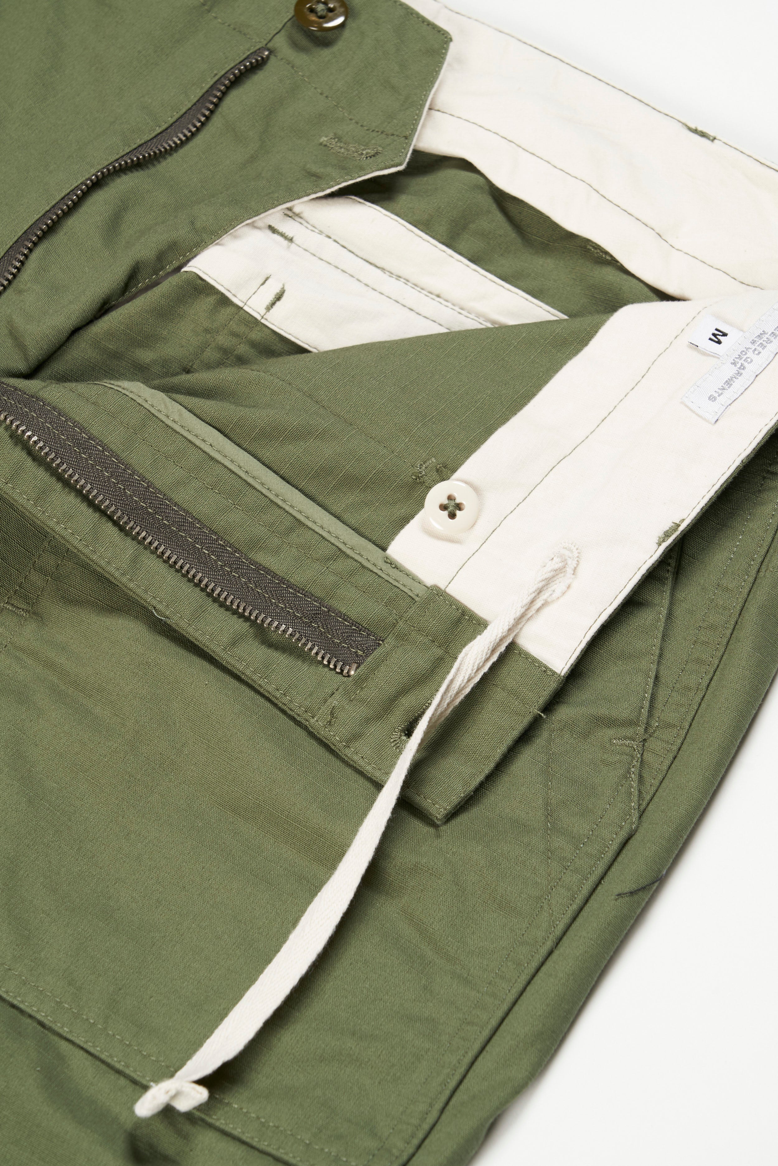 Engineered Garments Cotton Ripstop Fatigue Short - Olive | Garmentory