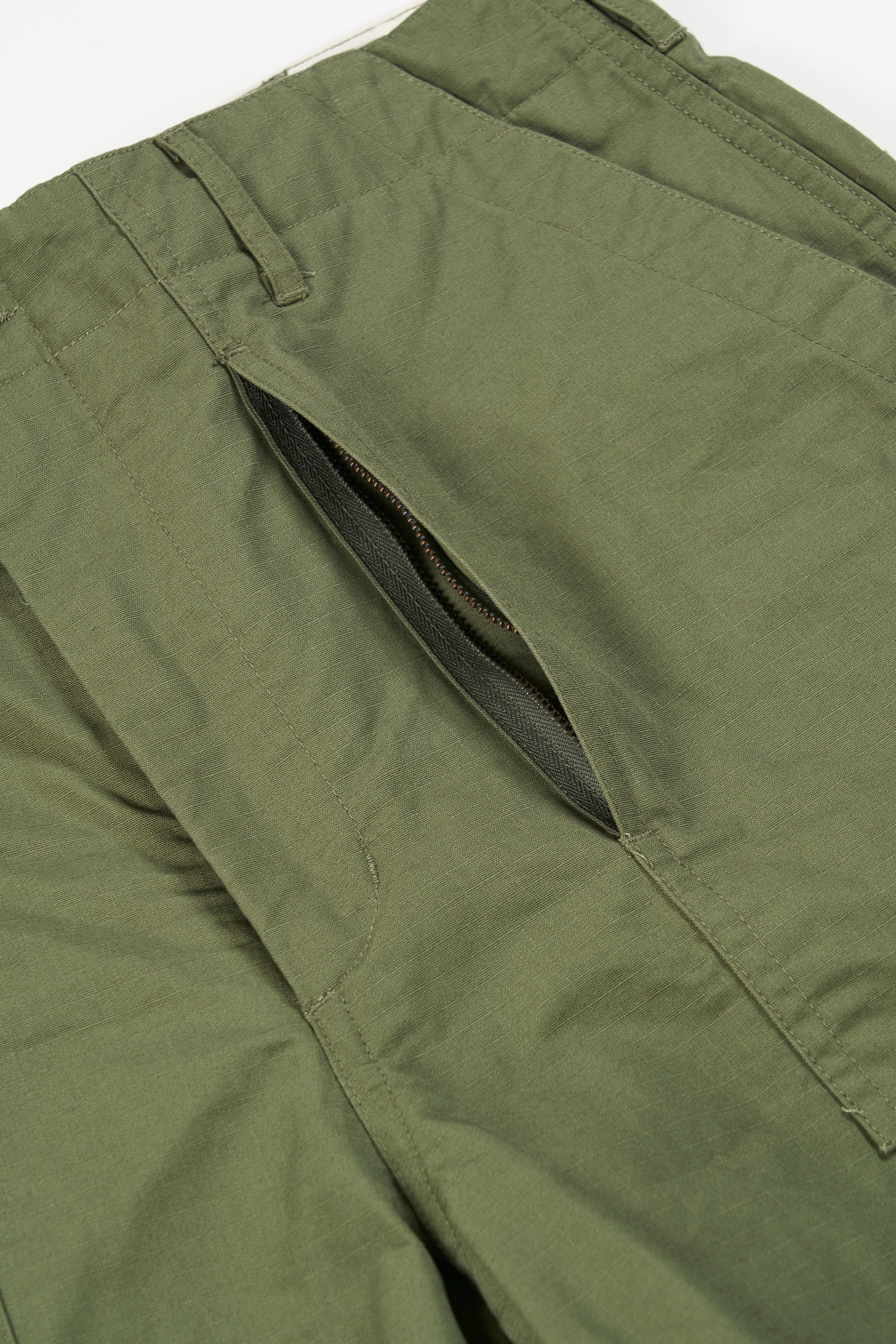 Engineered Garments Cotton Ripstop Fatigue Short - Olive | Garmentory